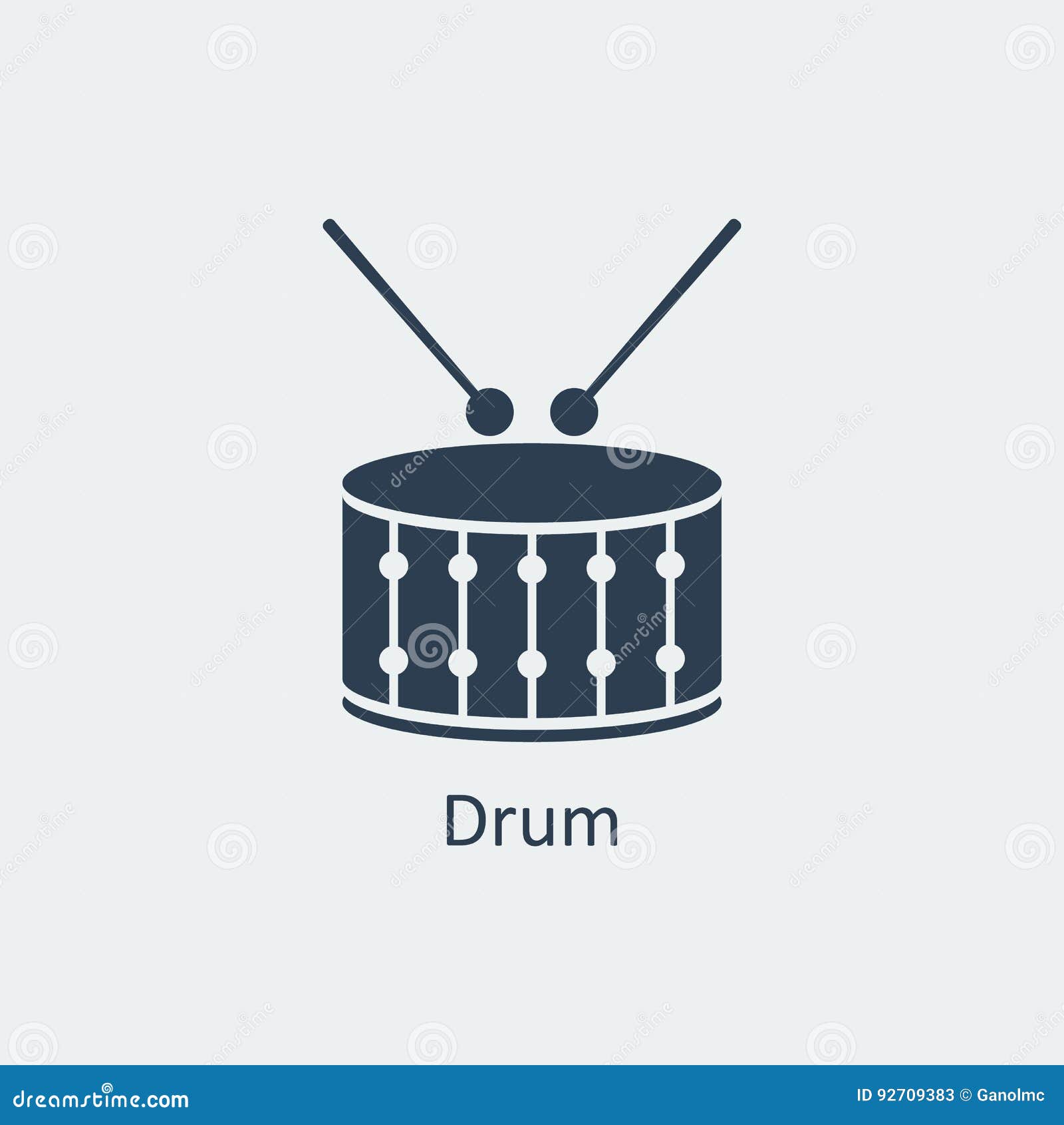 Trommelpictogram Silhouet Vectorpictogram Vector Illustratie ...