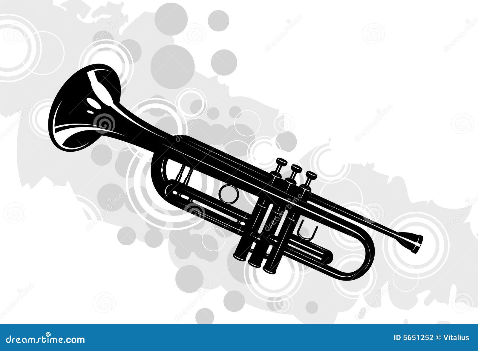 Trompet vector illustratie. Illustration of klem, melodie - 5651252