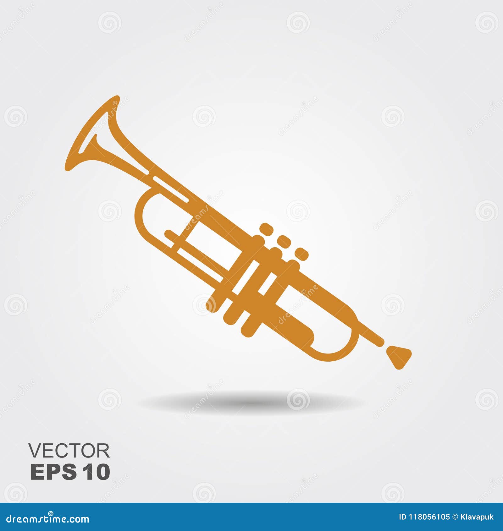 Trompeta simple del icono ilustración del vector. Ilustración de ...