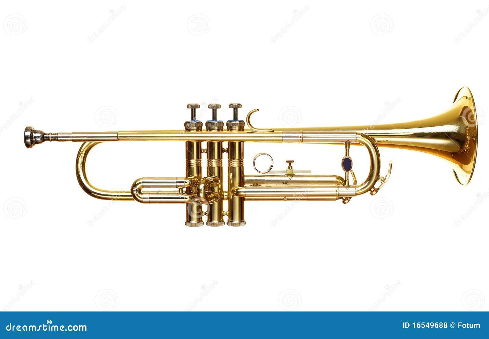 Trompete über Weißem Hintergrund Stockfoto - Bild von getrennt, gold ...