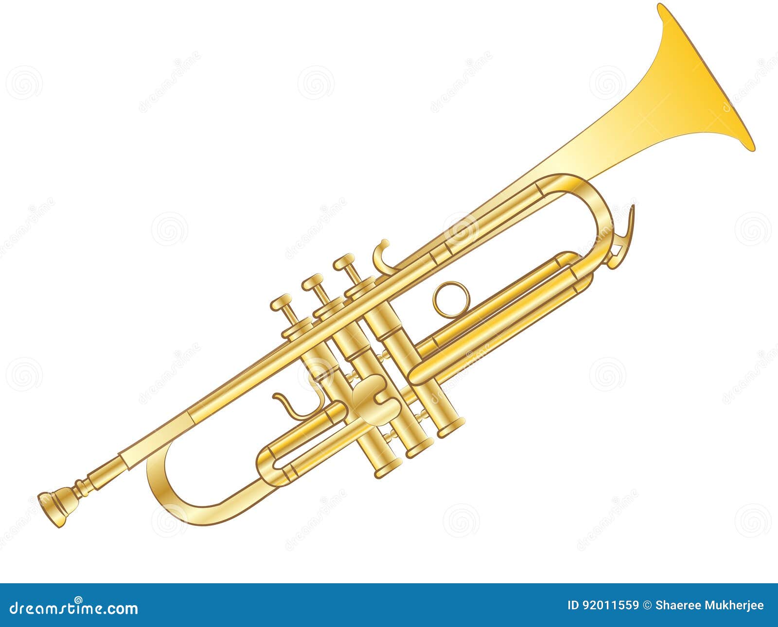 Trompette de vecteur illustration de vecteur. Illustration du chanson ...