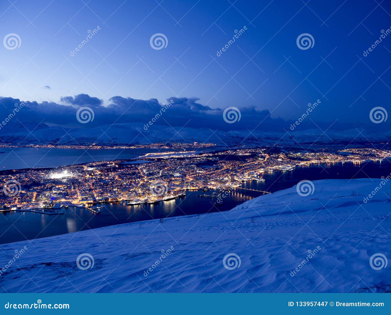 Tromso top view, norway stock image. Image of arctic - 133957447