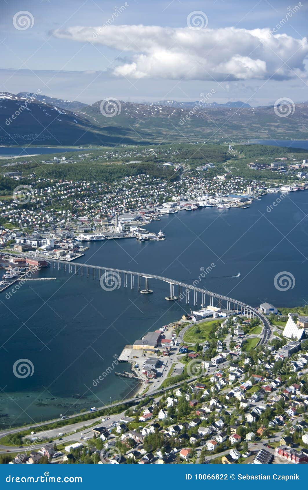 Tromso panorama stock photo. Image of city, bridge, norwegian - 10066822