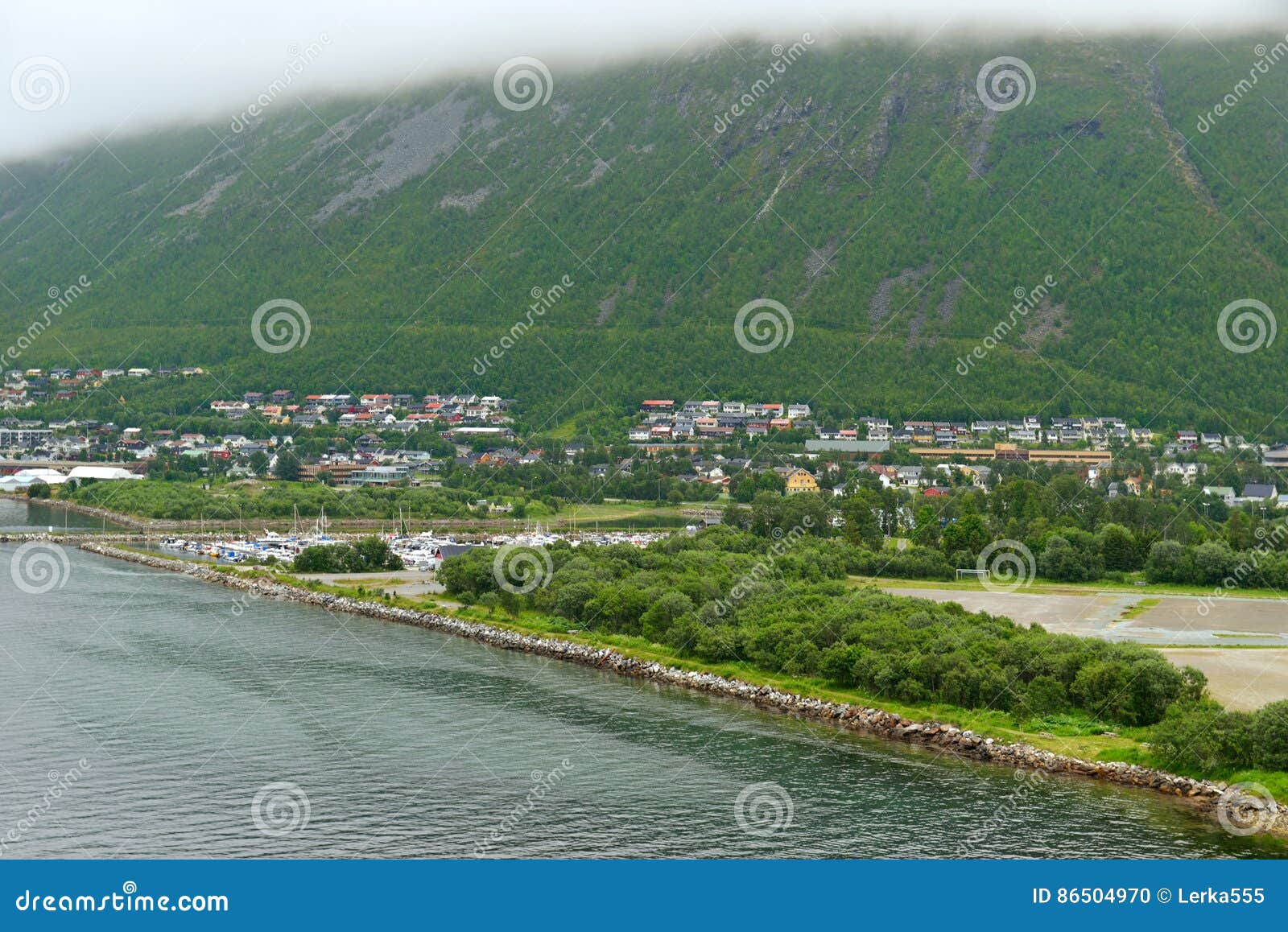 Tromso in summer, Norway stock photo. Image of green - 86504970