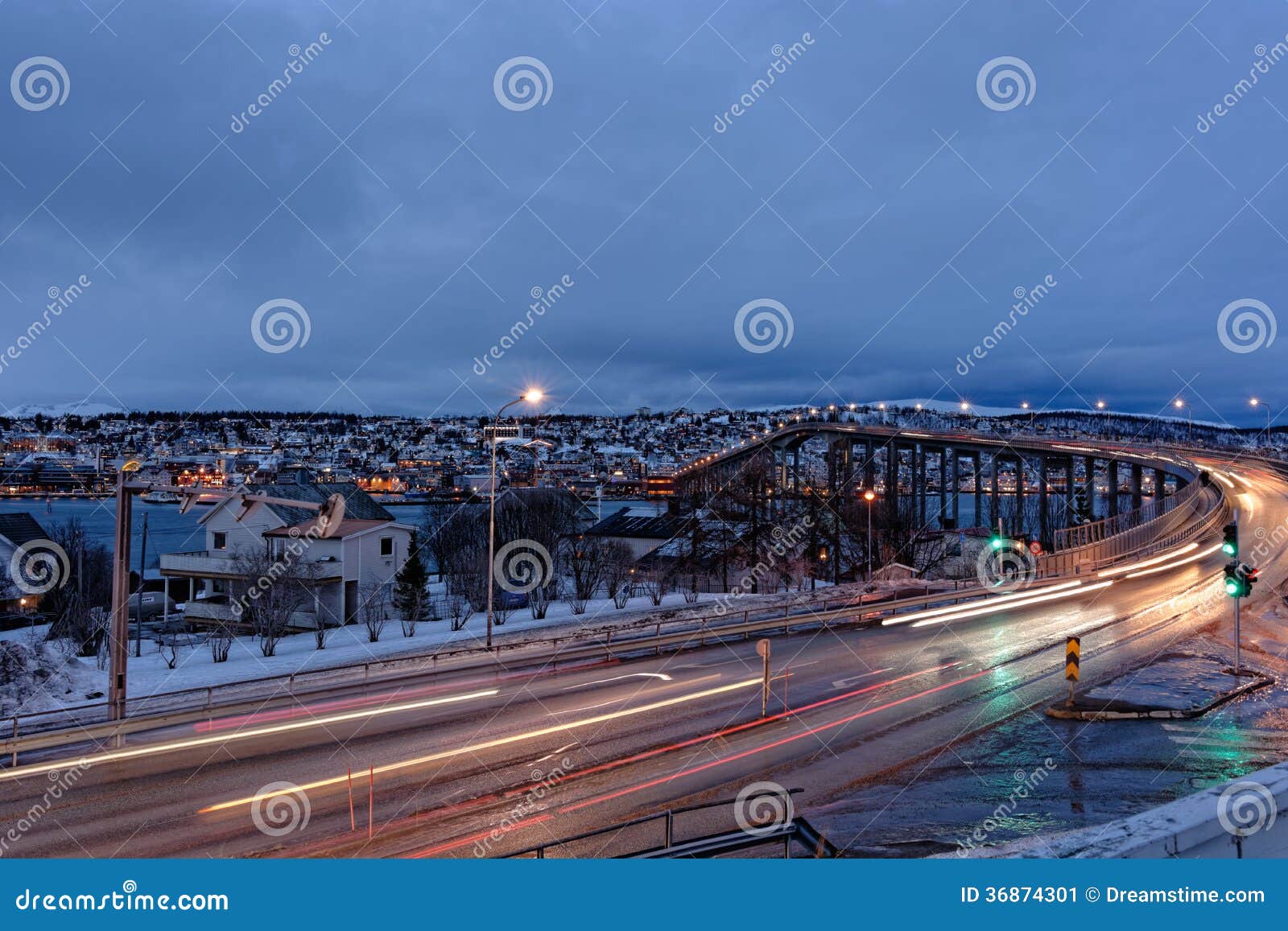 Tromso with the Tromso Bridge Stock Image - Image of northern, circle ...