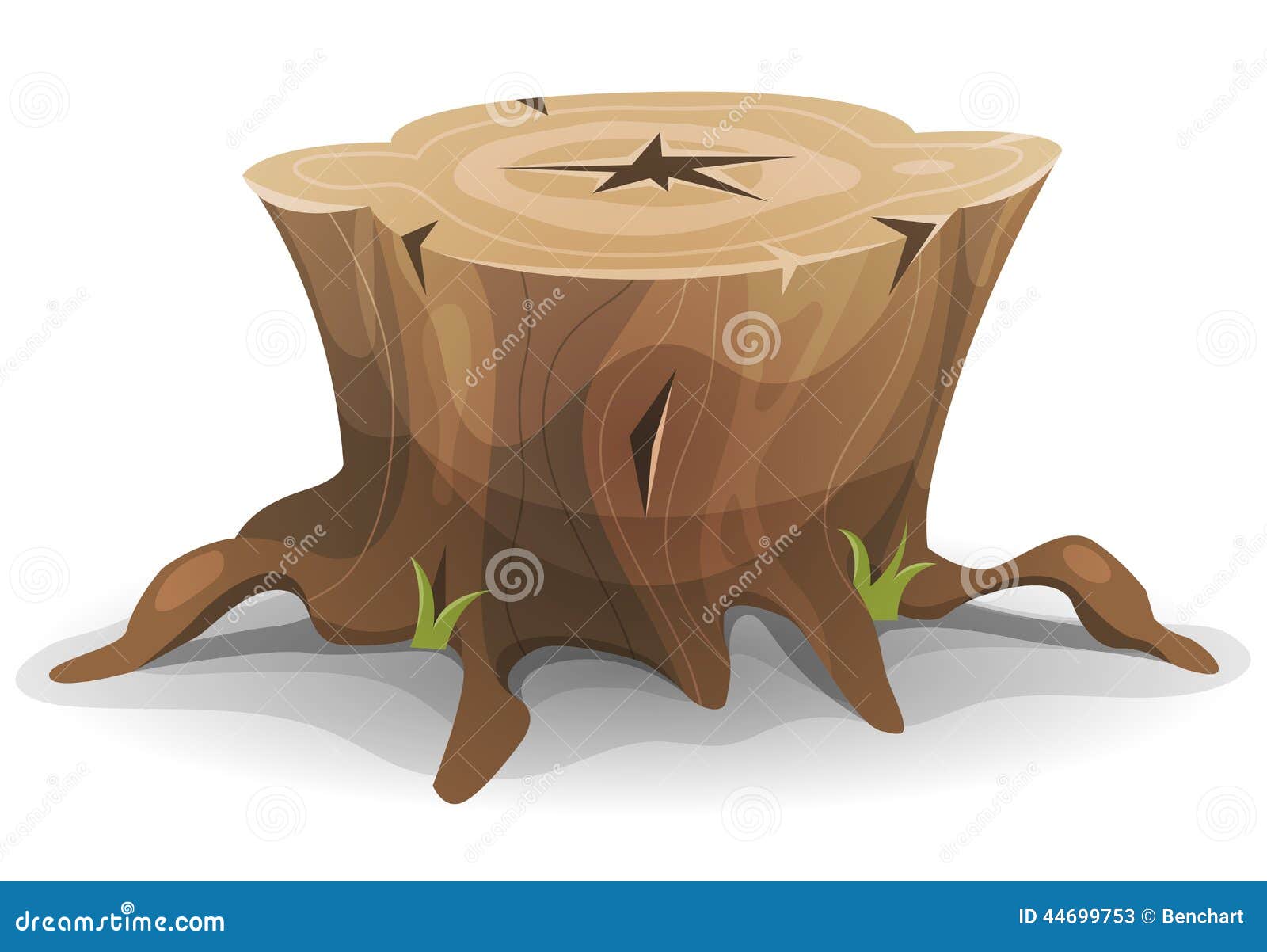 Tronçon d'arbre comique illustration de vecteur. Illustration du mort ...