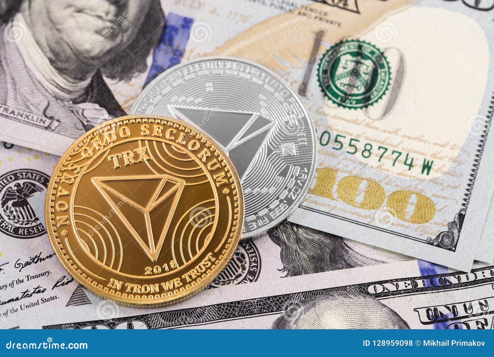 Tron coin cryptocurrency editorial stock photo. Image of money - 128959098