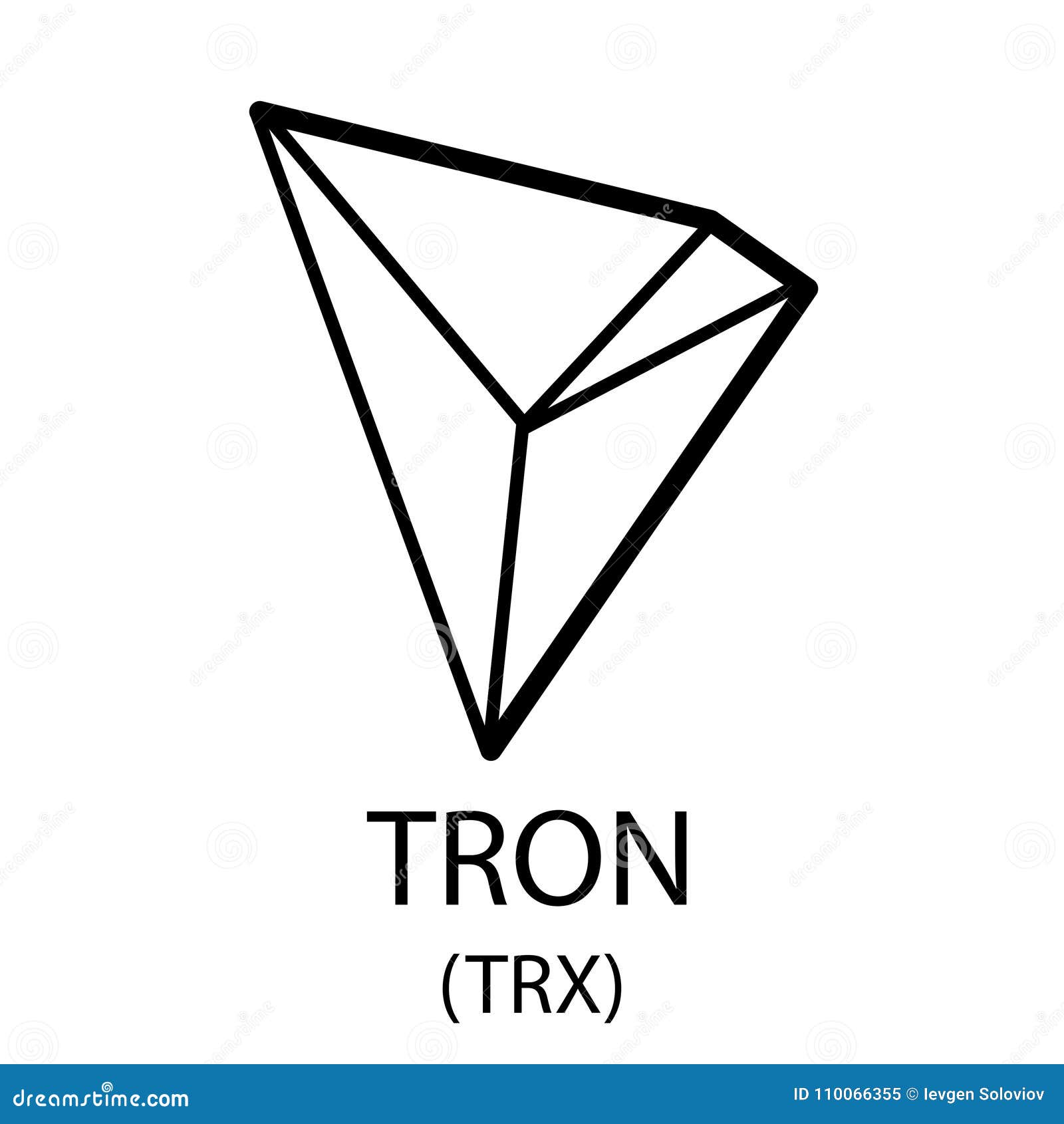 TRON TRX Symbol With Crypto Currency Themed Background Design. Cartoon ...