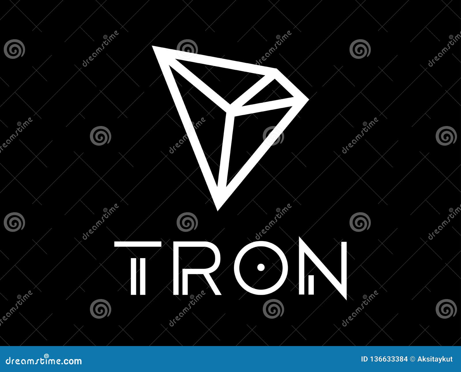 Tron TRX cryptocurrency stock illustration. Illustration of systems - 136633384