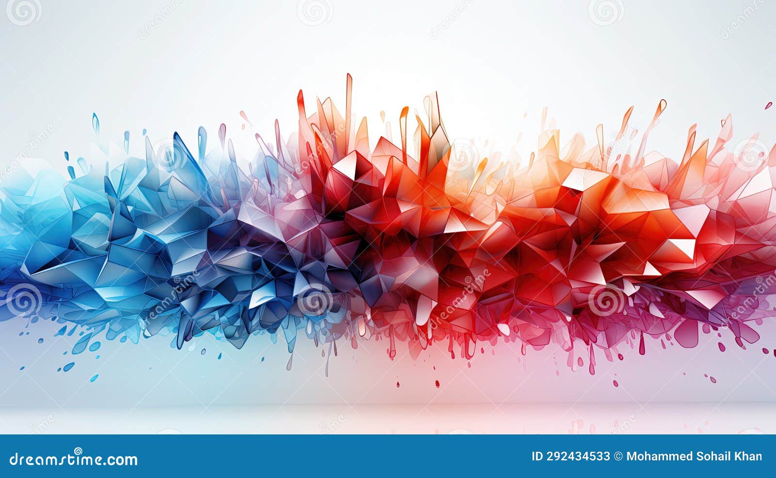 Tron Style Chromatogram with Triangular Peaks Blue Red and Green on a ...