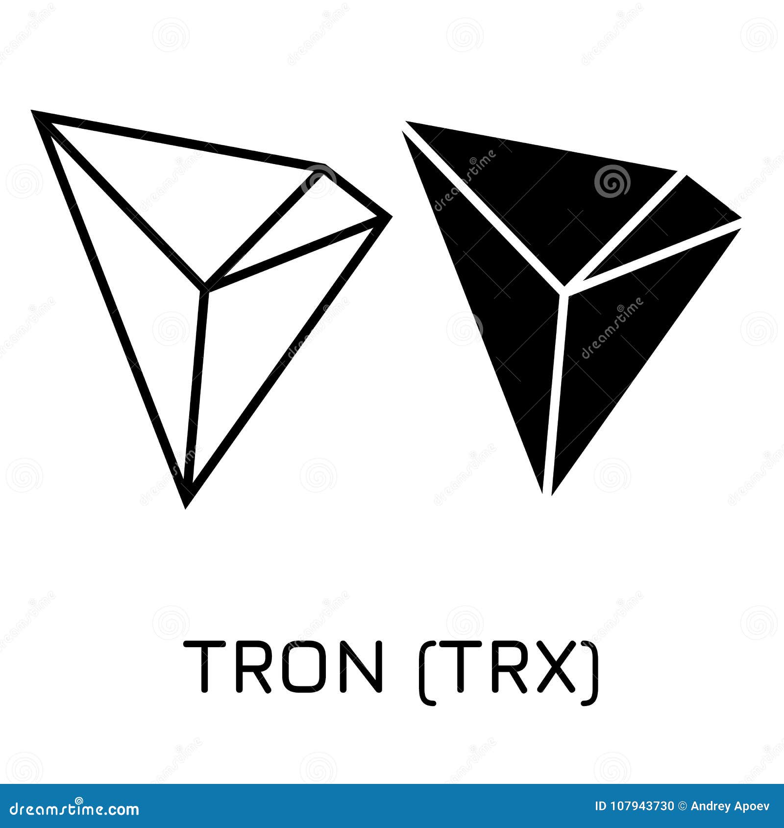 TRON TRX Icono Crypto De La Moneda Del Ejemplo Del Vector Ilustración ...