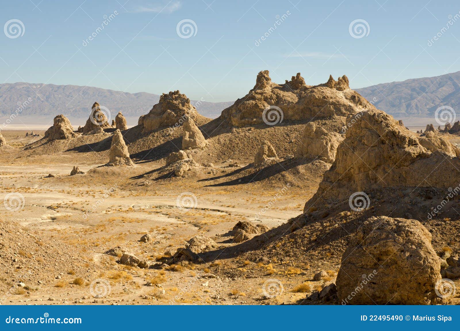 Trona Pinnacles stock photo. Image of rock, stone, panorama - 22495490