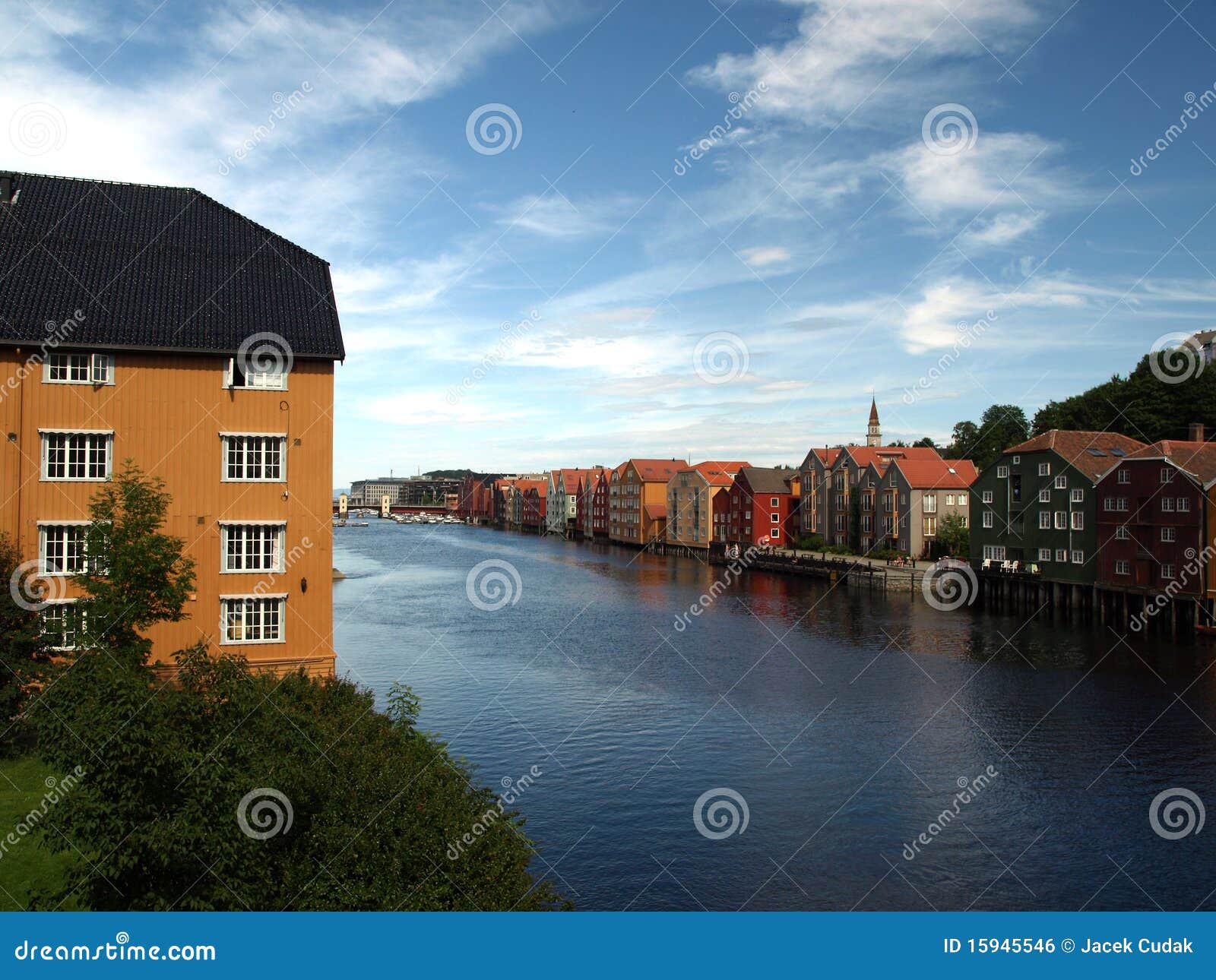 Trondheim stock photo. Image of trondheim, city, town - 15945546
