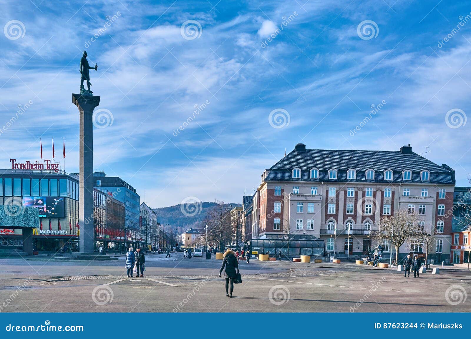 Trondheim-Marktplatz, Norwegen Redaktionelles Stockbild - Bild von ...