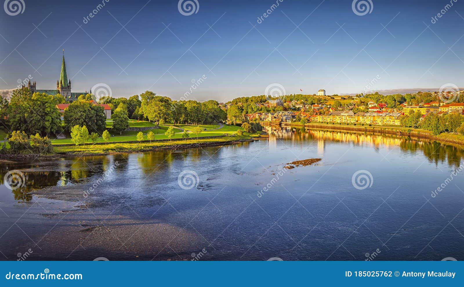 Trondheim River Nidelva stock photo. Image of norwegian - 185025762