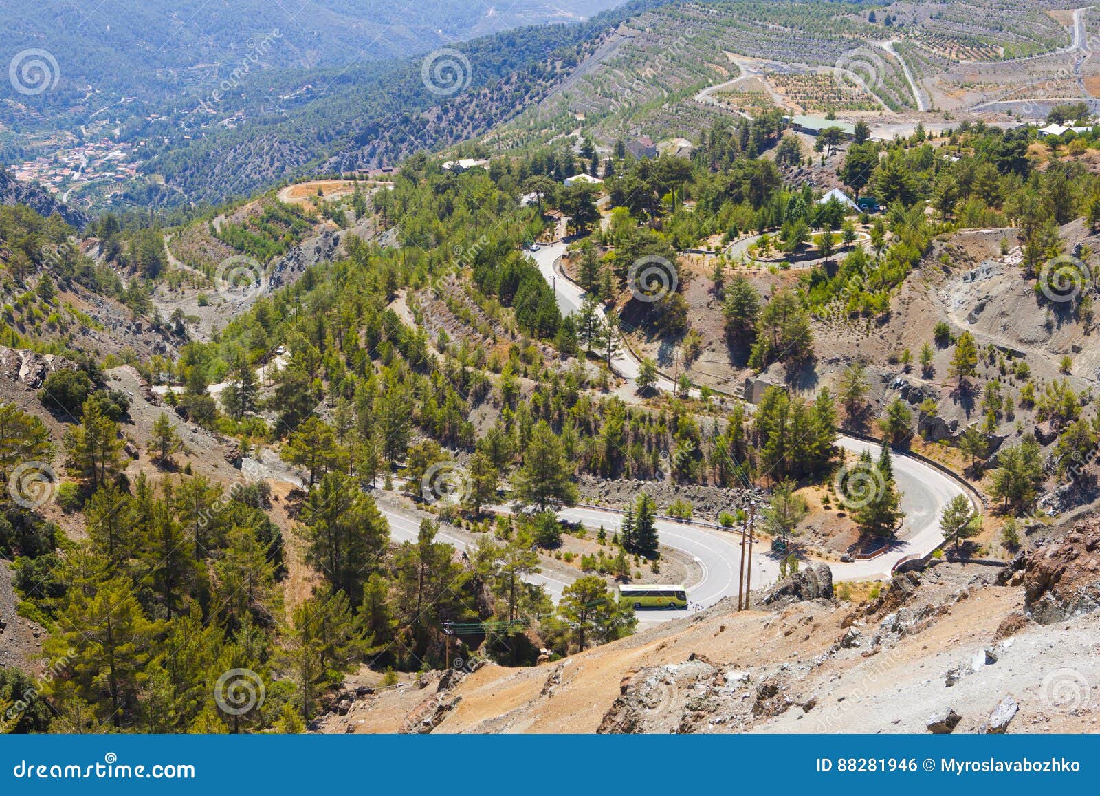 Troodos Mountain Landscape, Cyprus Stock Photo - Image of rustic ...