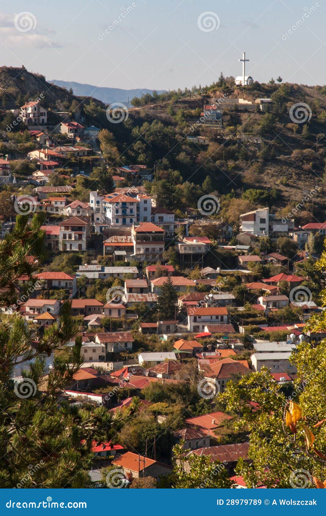 Troodos Mountains in Cyprus Town Stock Image - Image of mountains ...