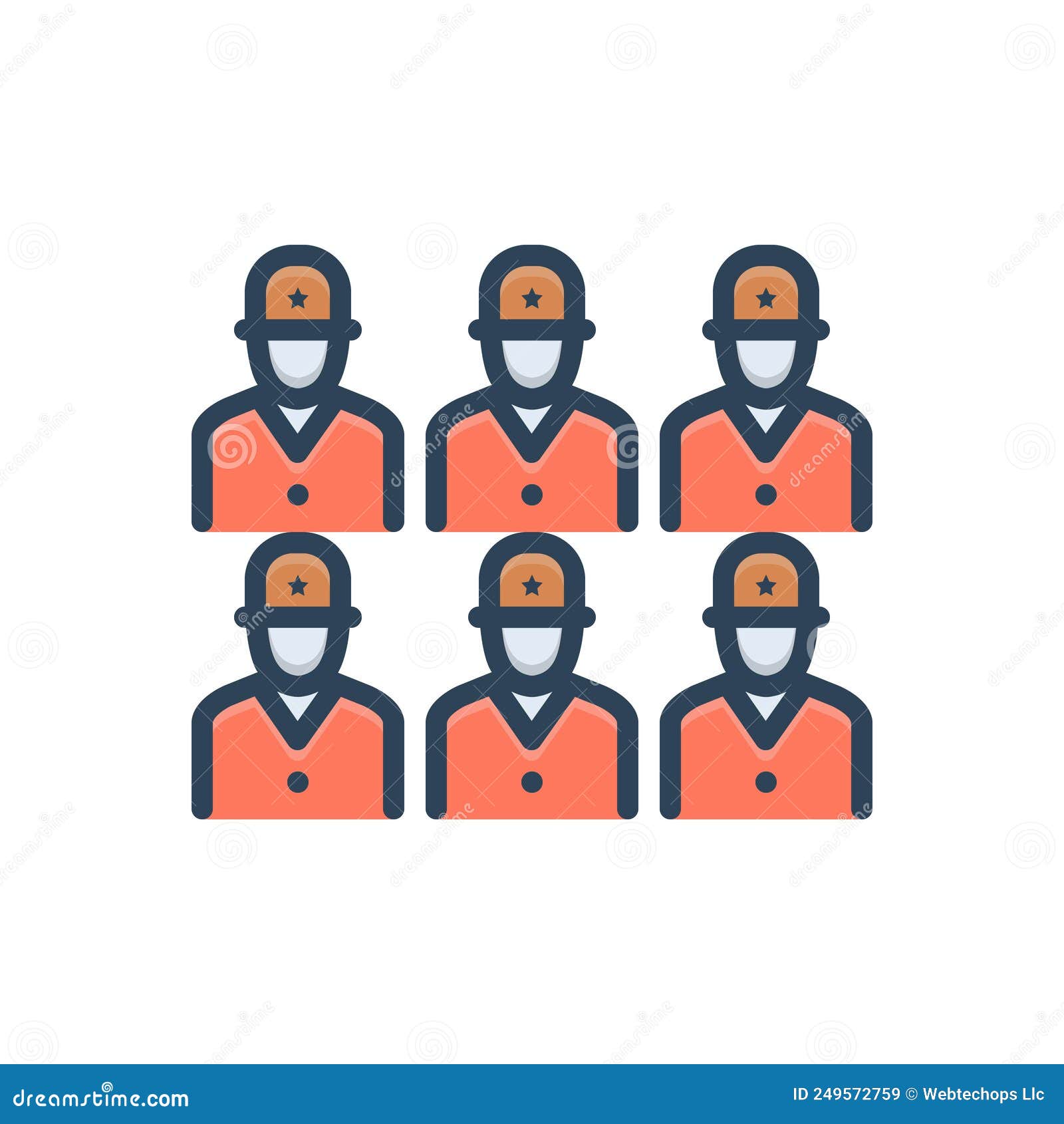 Color Illustration Icon for Troop, Soldiers and Army Stock Vector ...