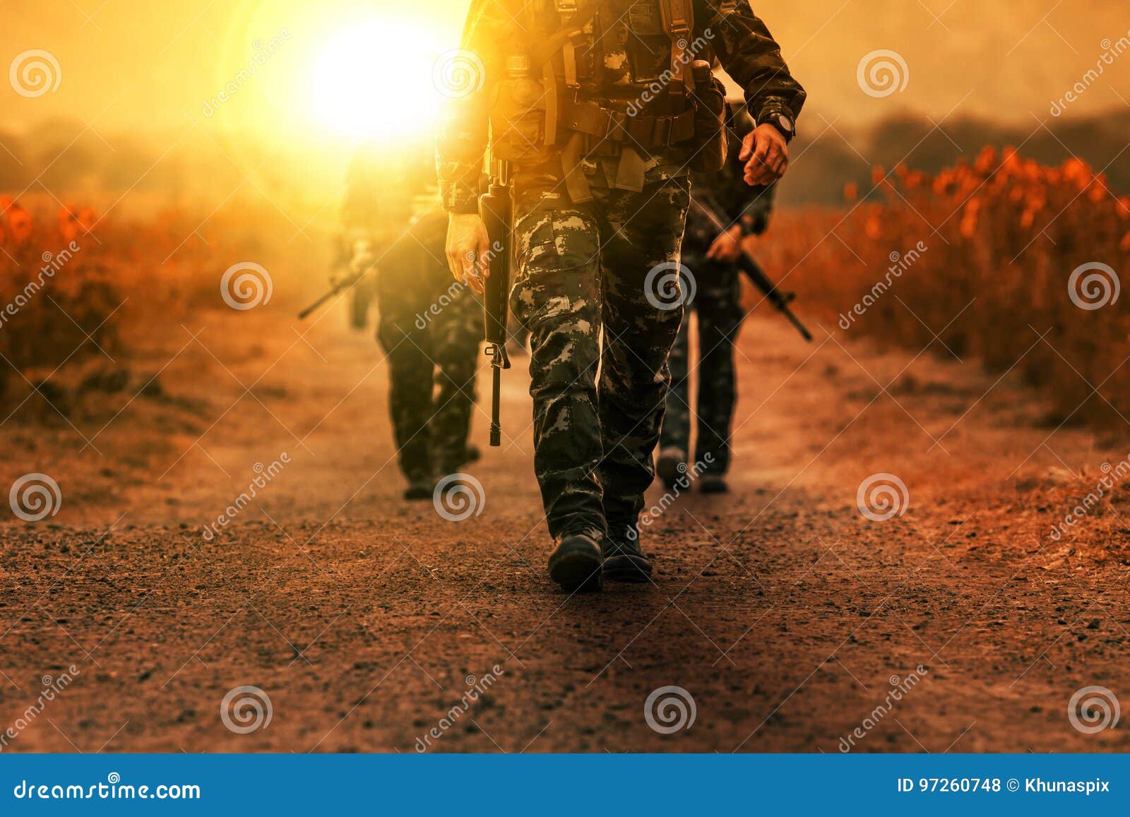 Troop of Long Range Patrol Military Army Stock Photo - Image of people ...