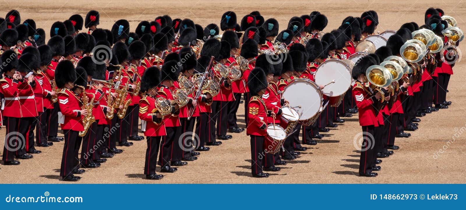 Trooping the Colour, Military Ceremony with Massed Bands at Horse ... Trooping the Colour, Military Ceremony with Massed Bands at Horse ...