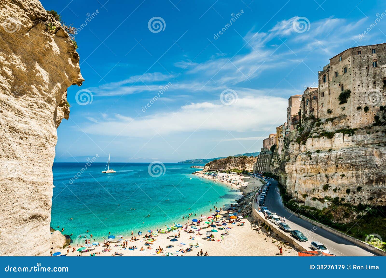 Mediterranean Beach - Tropea, Italy Stock Image - Image of ...