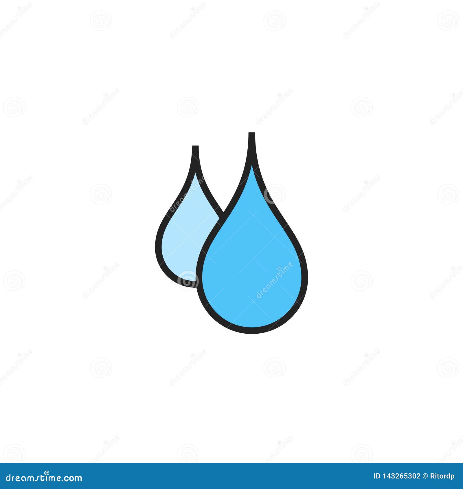 Tropfen-flacher Ikonen-Vektor, Symbol Oder Logo Vektor Abbildung ...