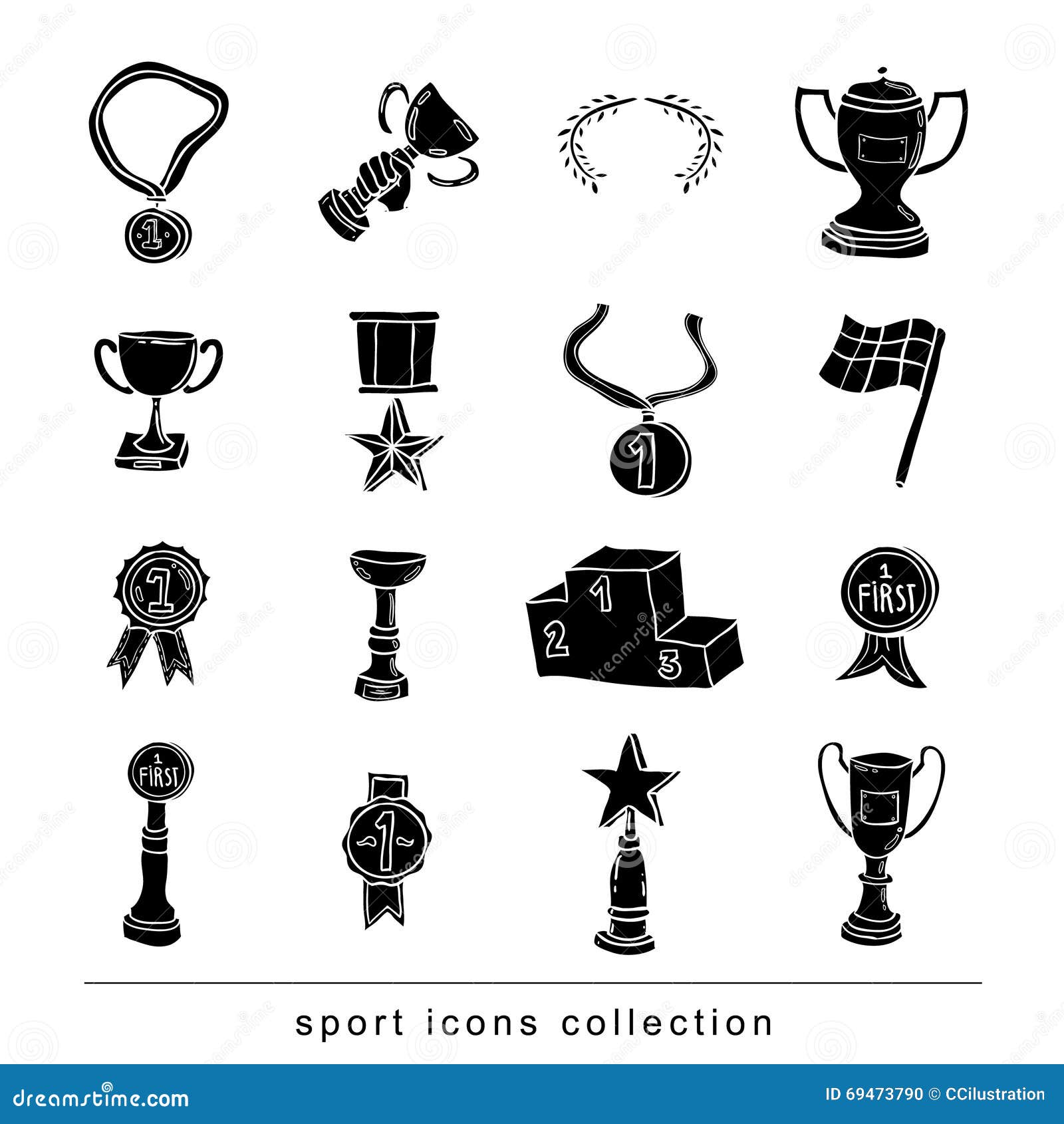 Set Of Awards Icons Stars And Diamonds Silver, Platinum, Gold Cartoon ...