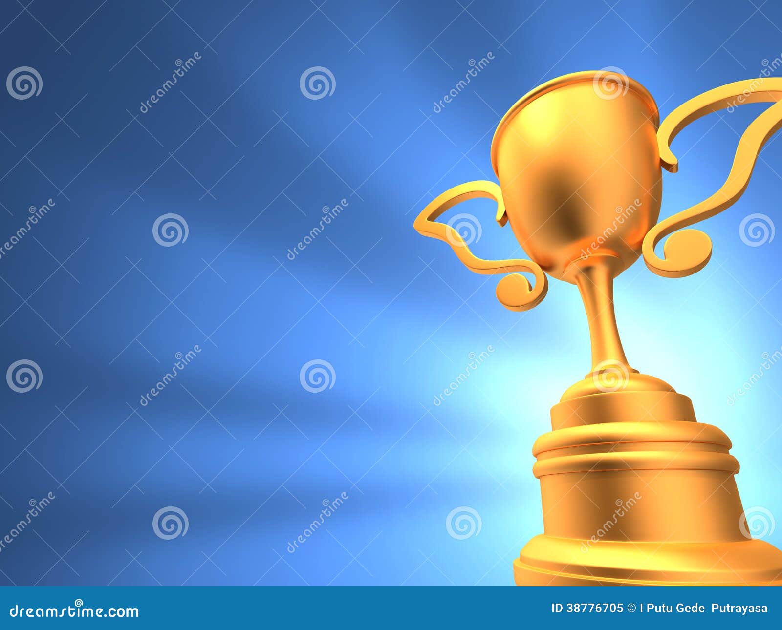 Trophy Blue Shiny Background Stock Image - Image of ribbon, champion ...