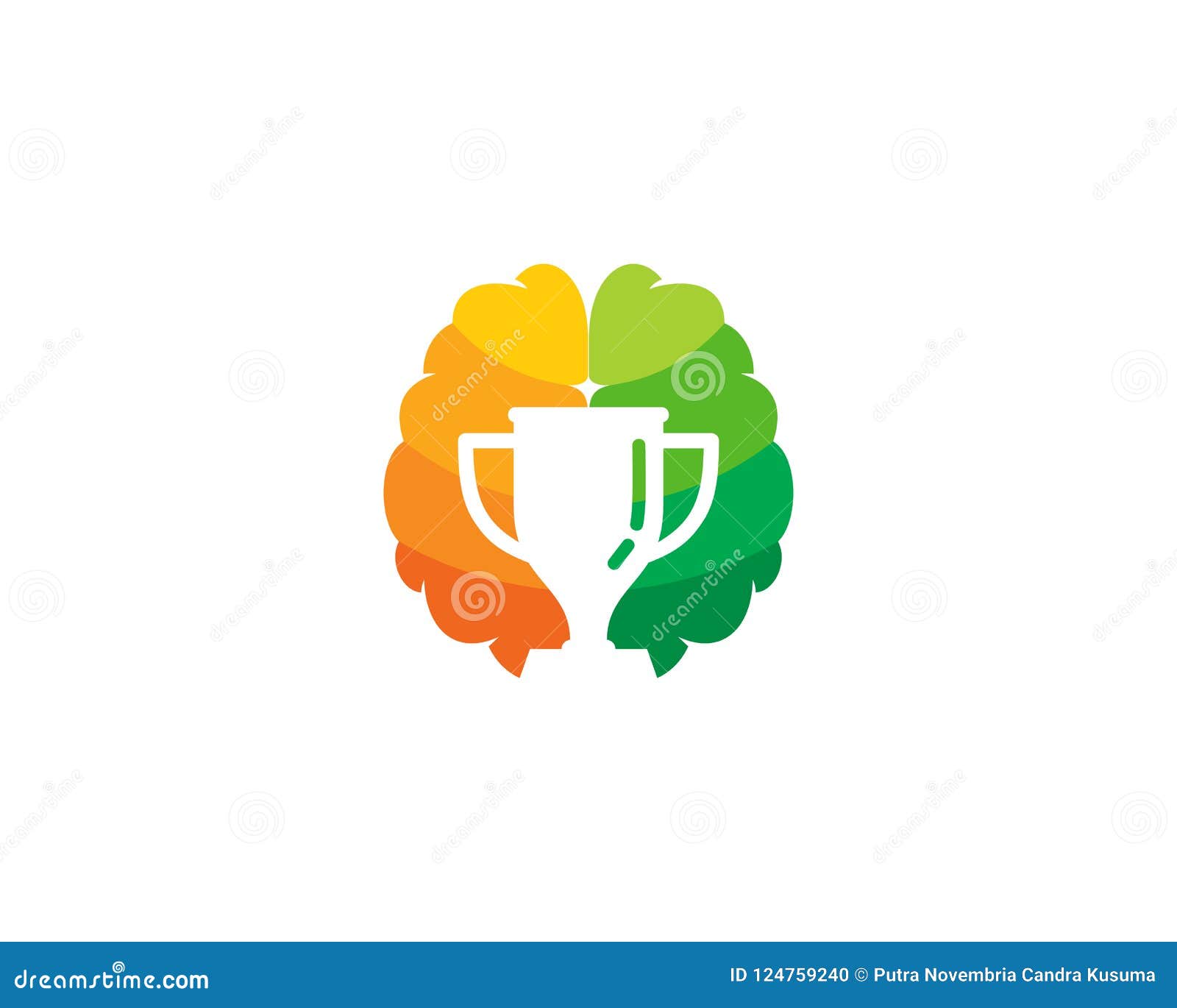 Trophy Brain Logo Icon Design Stock Vector - Illustration of ...