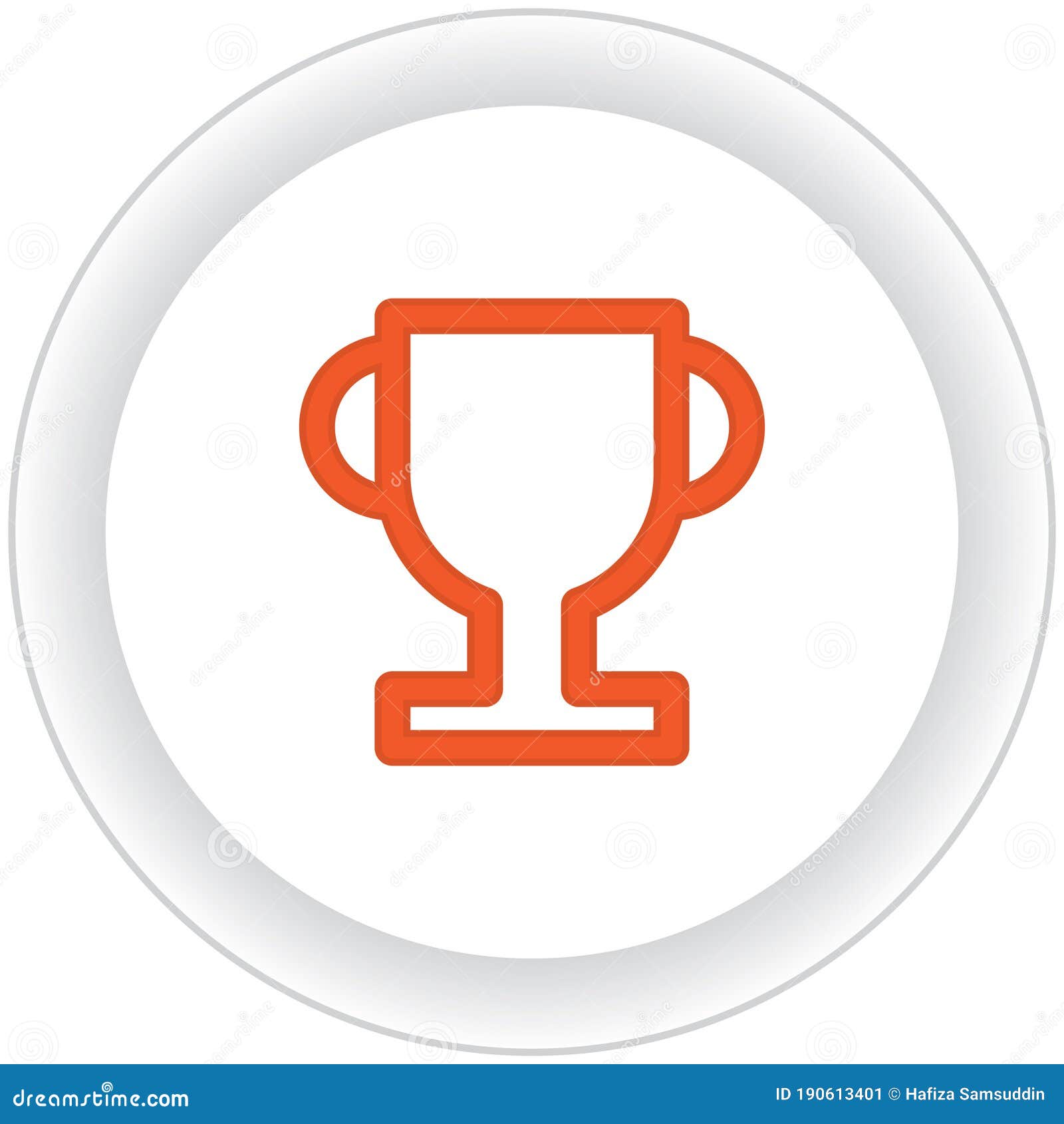 Trophy Button. Vector Illustration Decorative Design Stock Vector ...