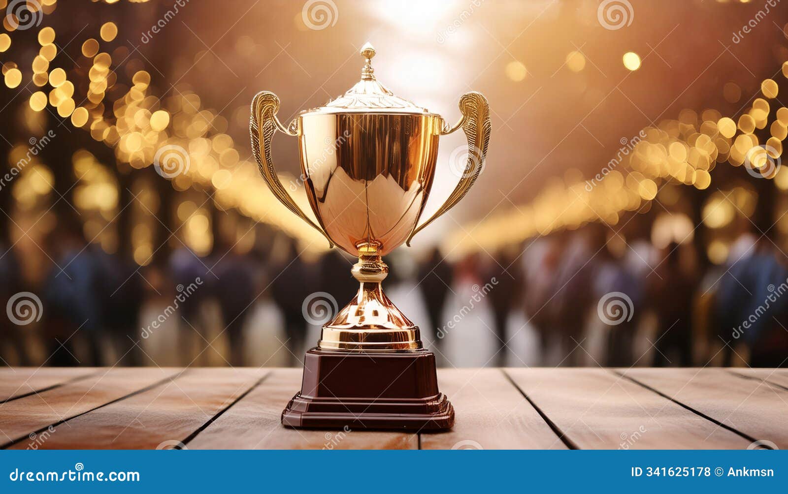 Trophy Celebration Signifying Winning And Achievement Stock Image ...