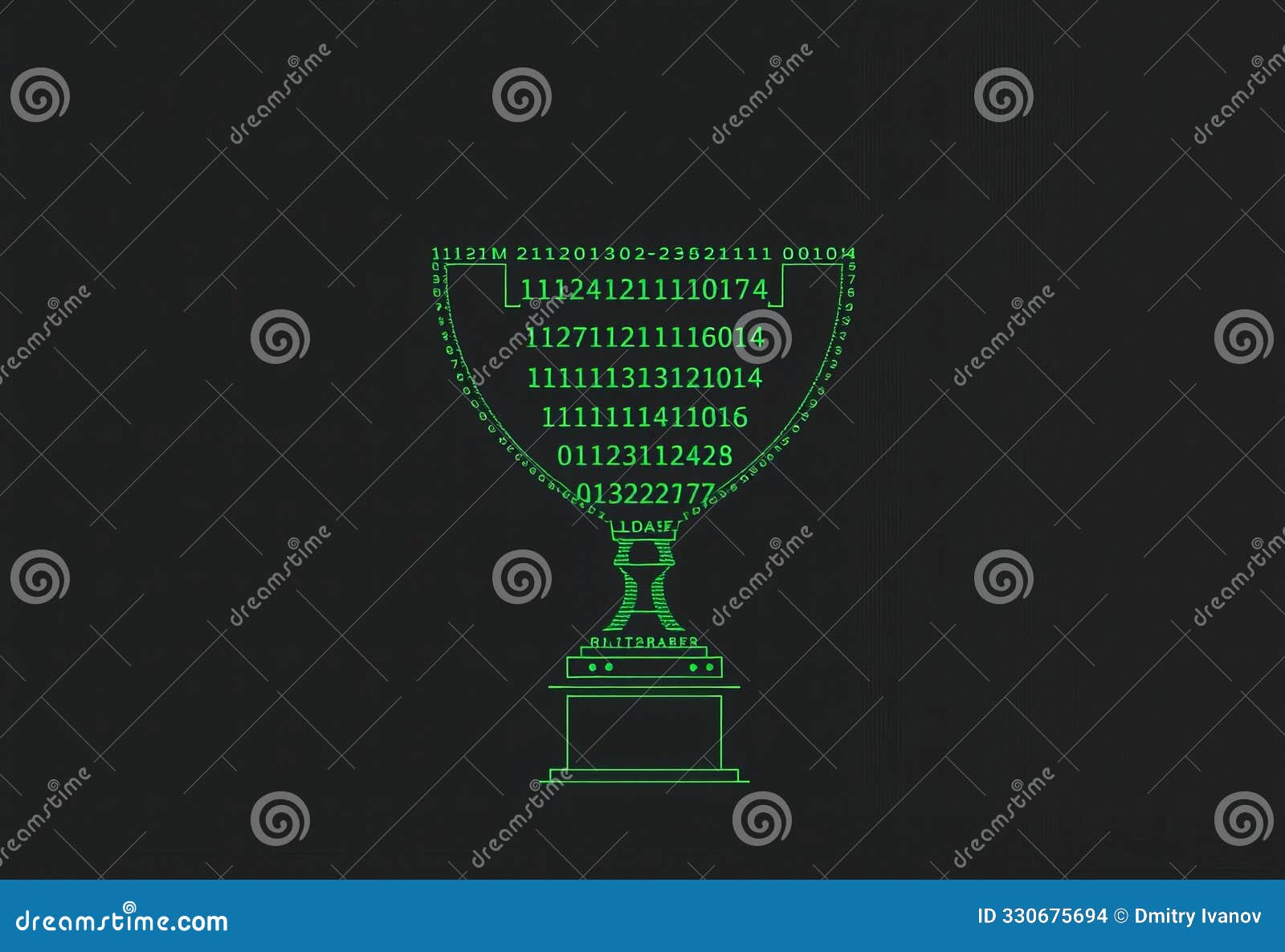 Trophy Code Construction Trophy Formed by Assembling Lif Ma Stock Photo ...