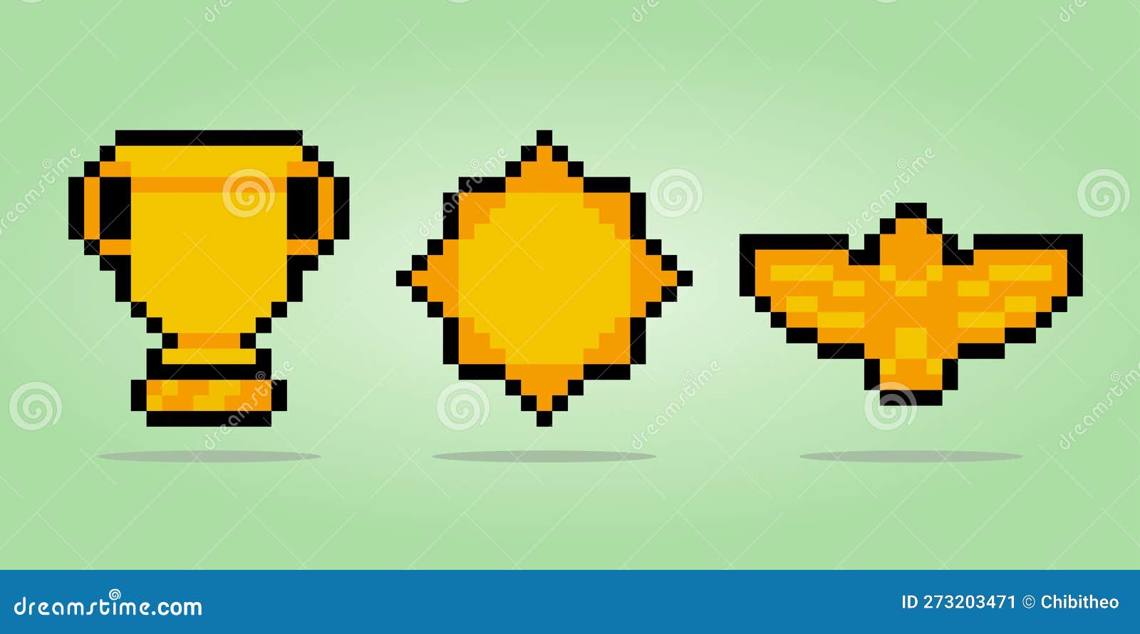 Cup, Trophy 8-bit Pixel Graphics Icon. Pixel Art Style. Game Assets. 8 ...