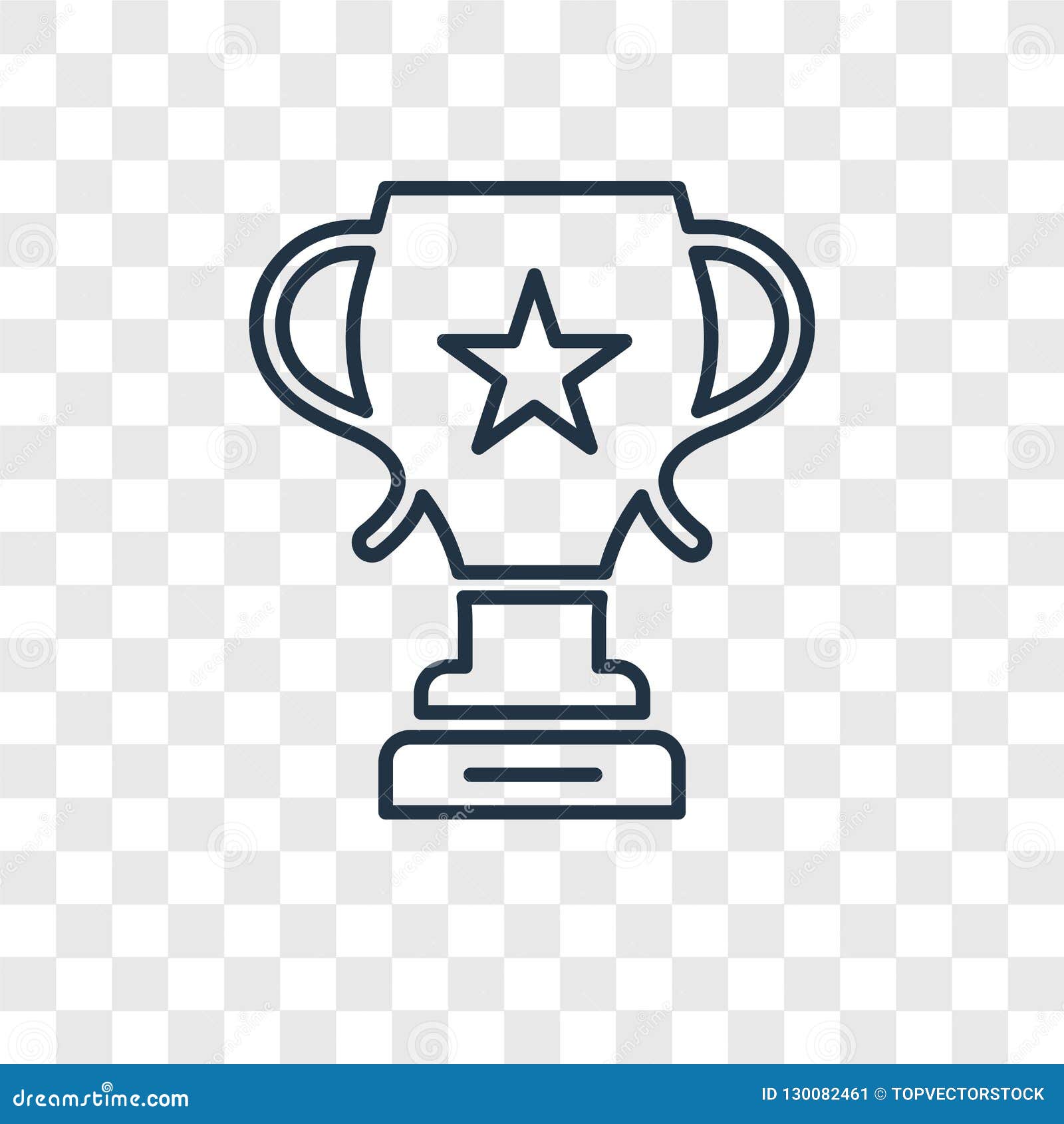 Trophy Concept Vector Linear Icon Isolated on Transparent Background ...
