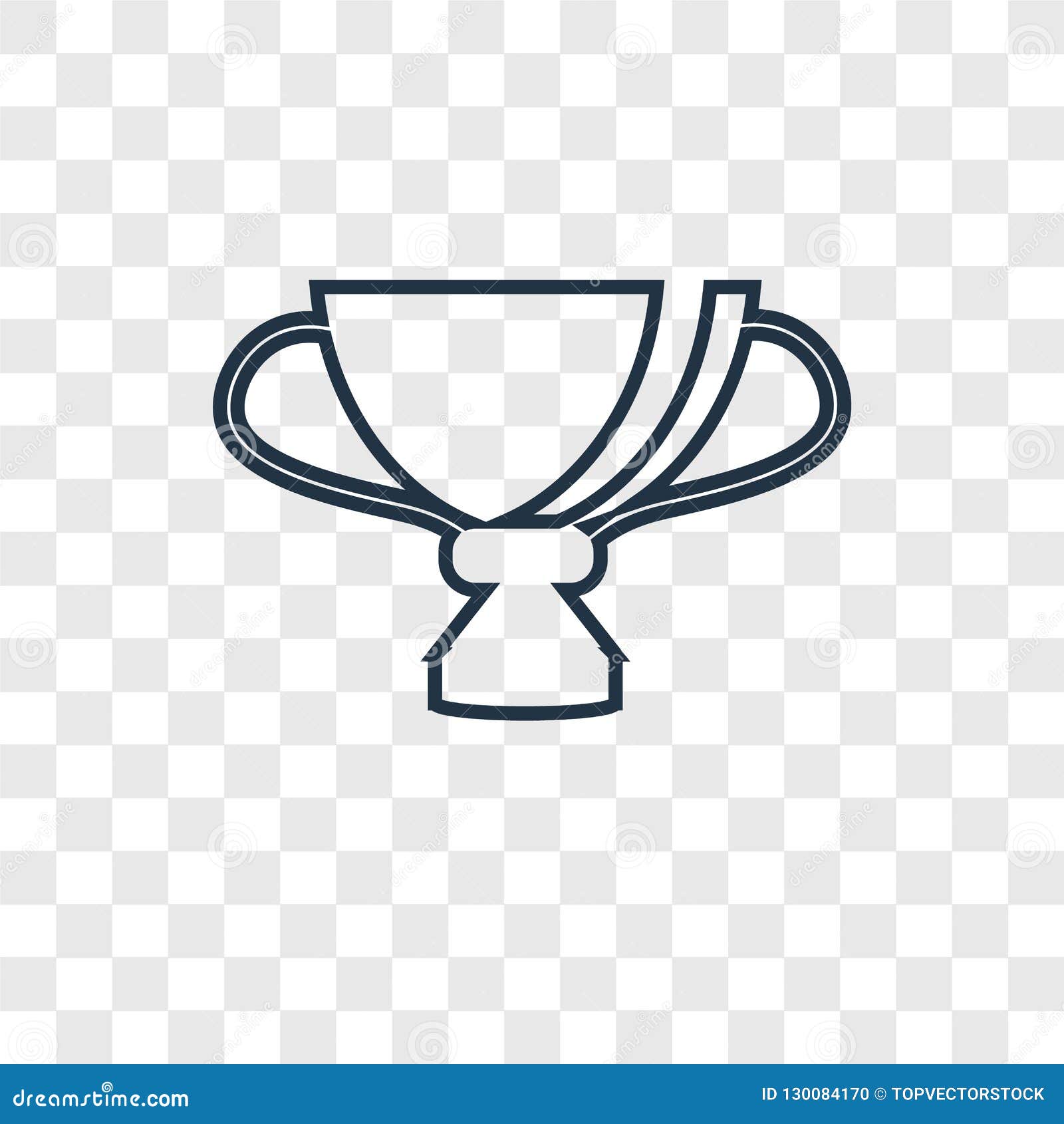 Trophy Concept Vector Linear Icon Isolated on Transparent Background ...