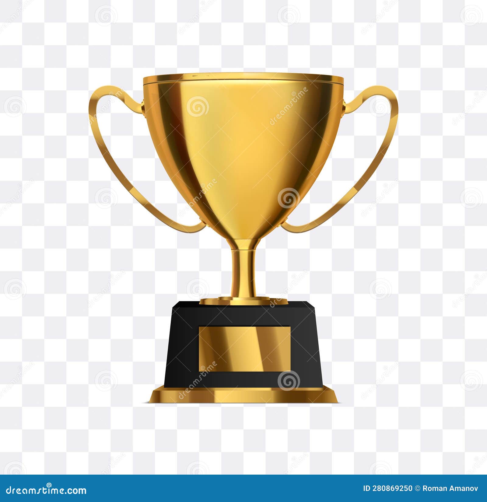 Trophy cup. Gold prize stock vector. Illustration of metallic - 280869250