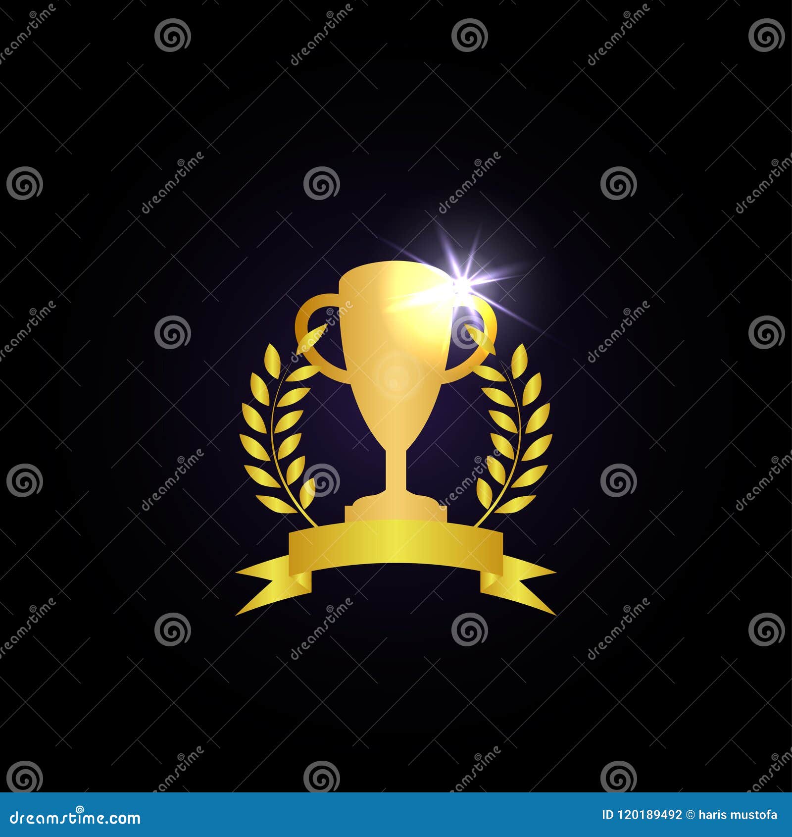Trophy cup graphic stock vector. Illustration of gold - 120189492