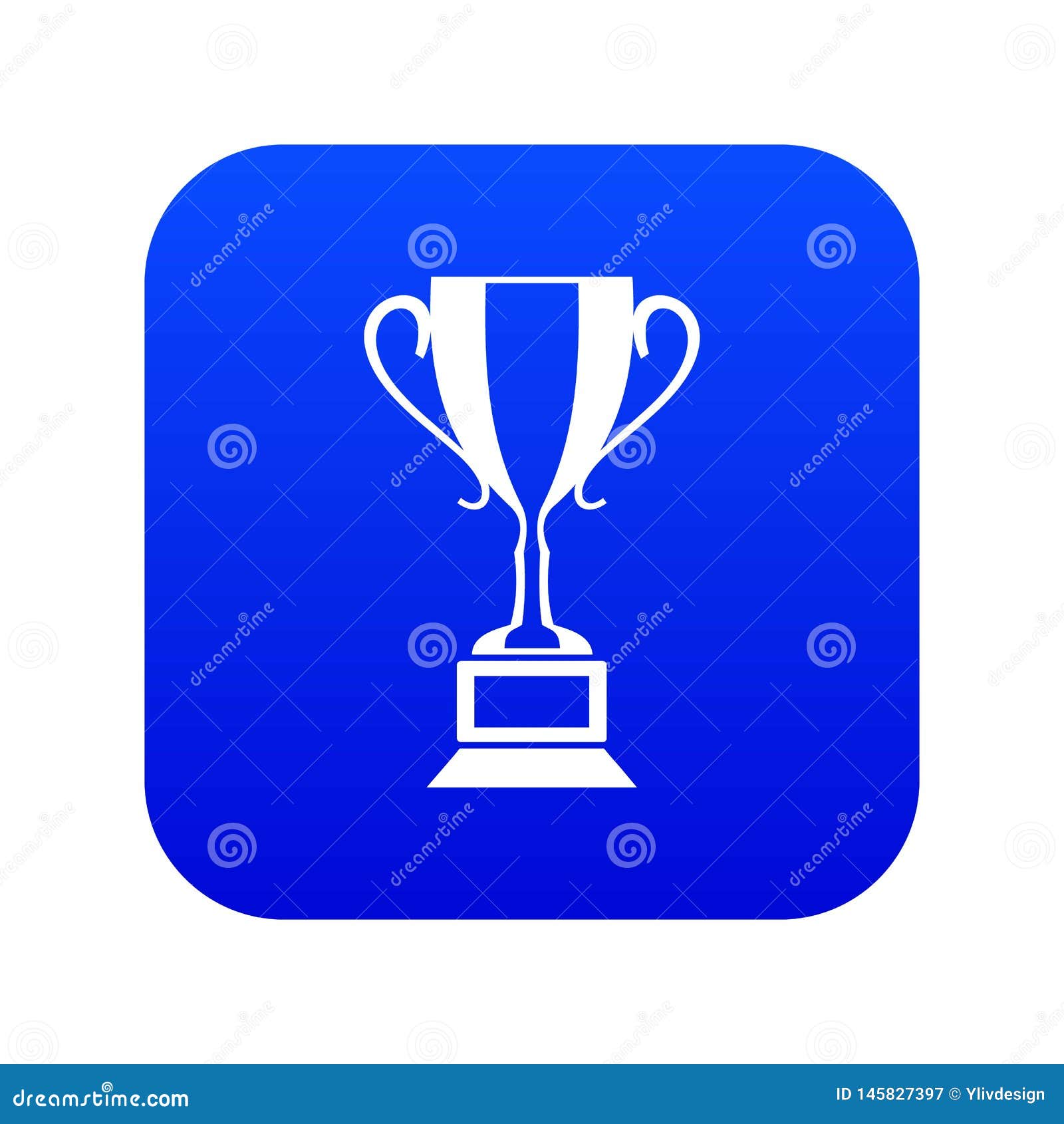 Trophy Cup Icon Digital Blue Stock Vector - Illustration of celebration ...