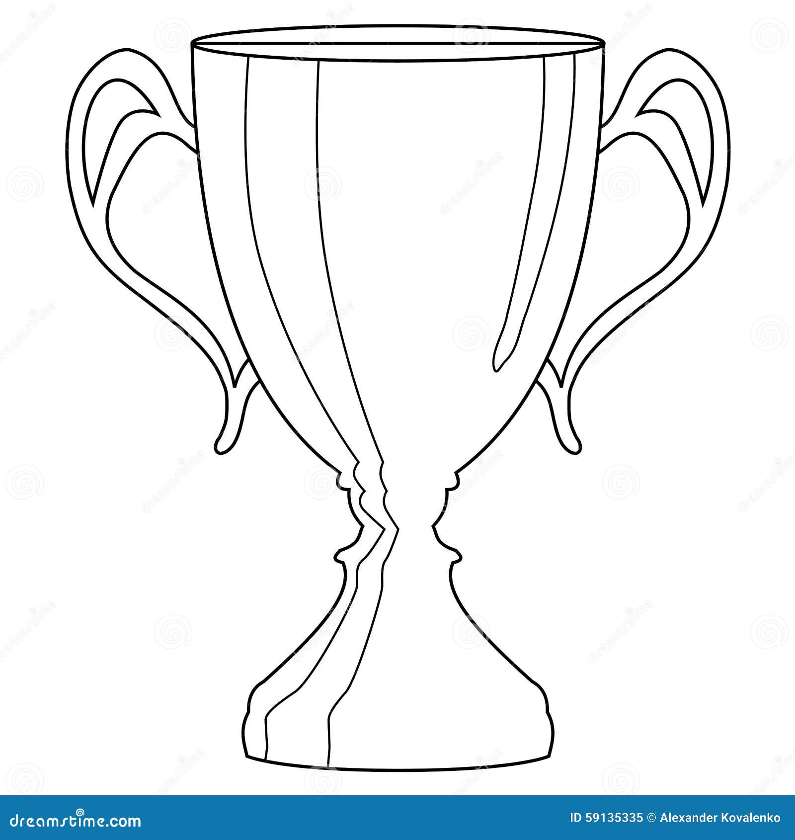 Trophy cup stock illustration. Illustration of leadership - 59135335