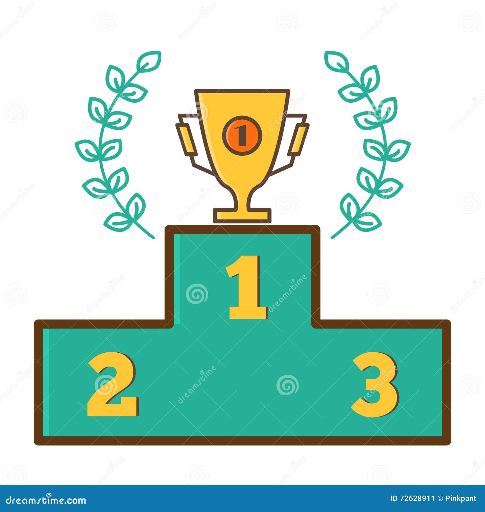 Trophy Cup, Prize Cup - the First Place. Stock Vector - Illustration of ...