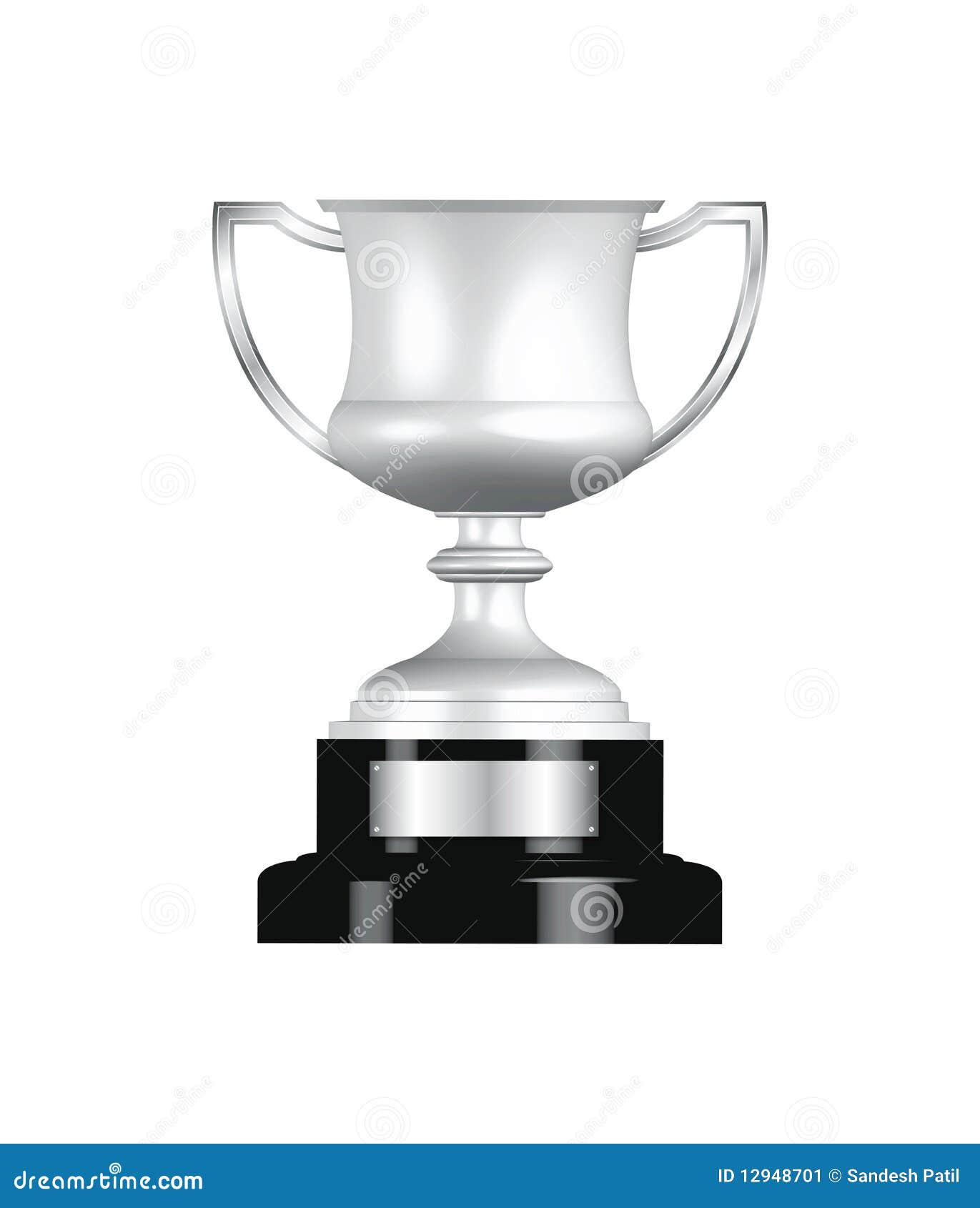 Trophy Cup Silver stock vector. Illustration of celebration - 12948701