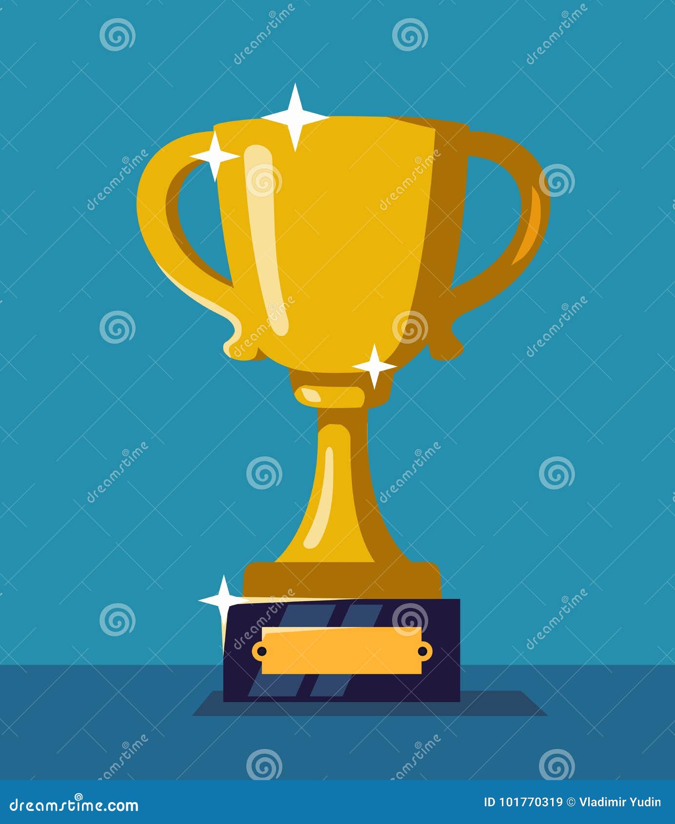Trophy Cup Vector Illustration Stock Vector - Illustration of ...