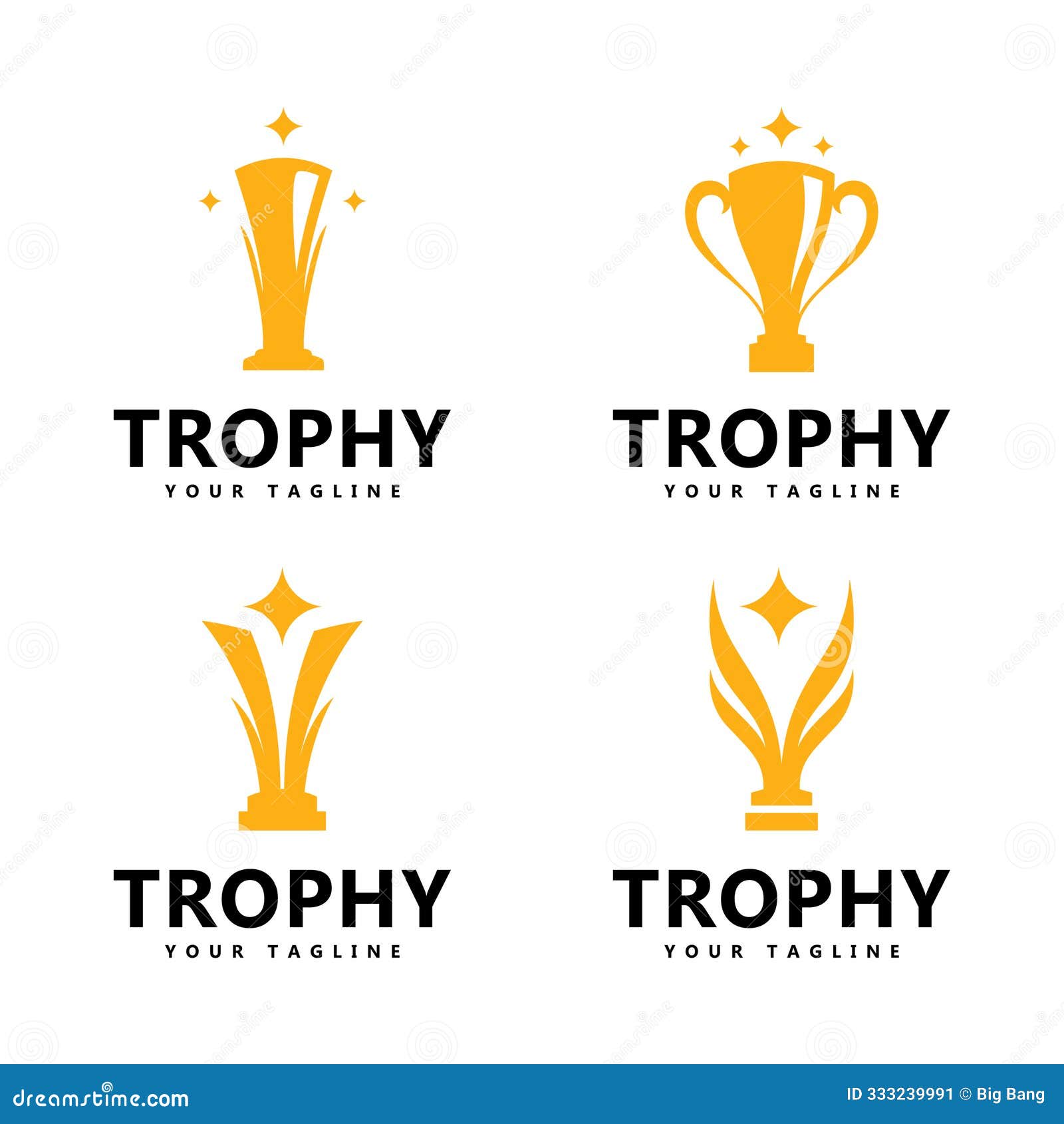 Trophy Cup Vector Logo Template Concept Illustration Stock Vector ...