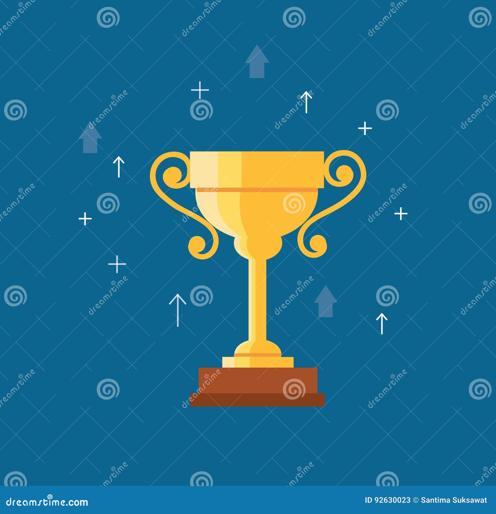 Winner Wining In Competition. On The First Place. Gold Trophy Cup ...