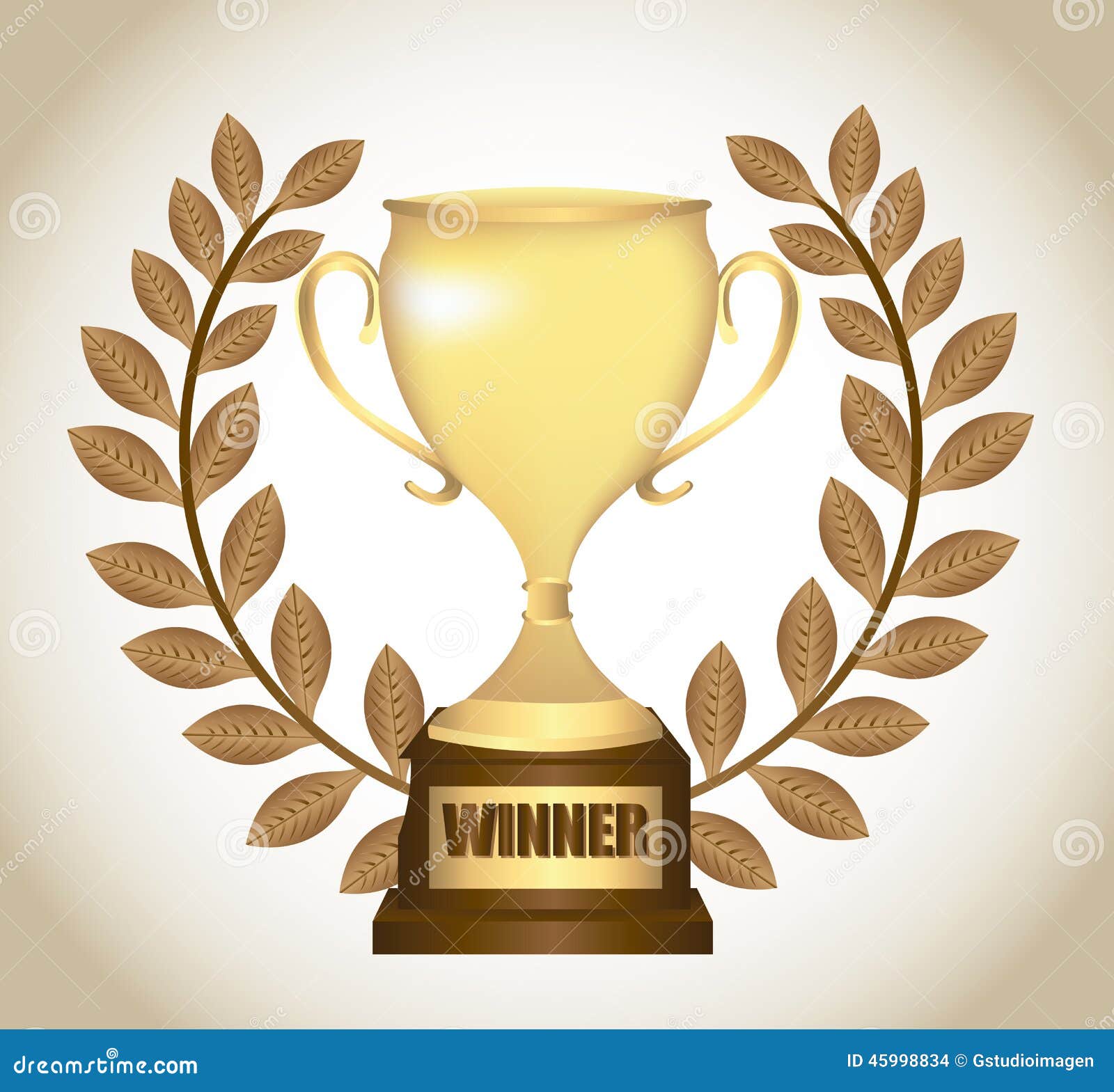 Trophy design stock vector. Illustration of leaf, nature - 45998834