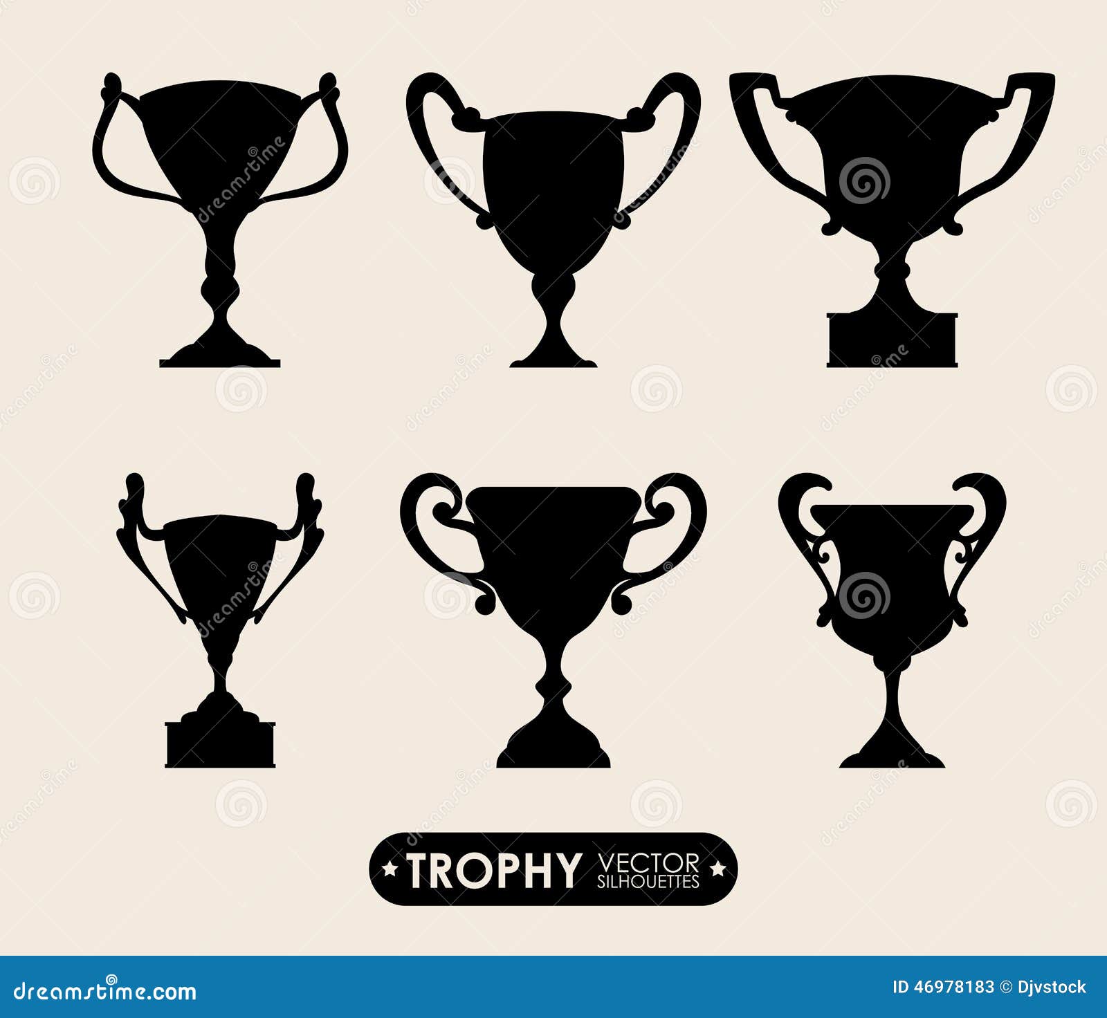 Trophy design stock vector. Illustration of reward, sign - 46978183