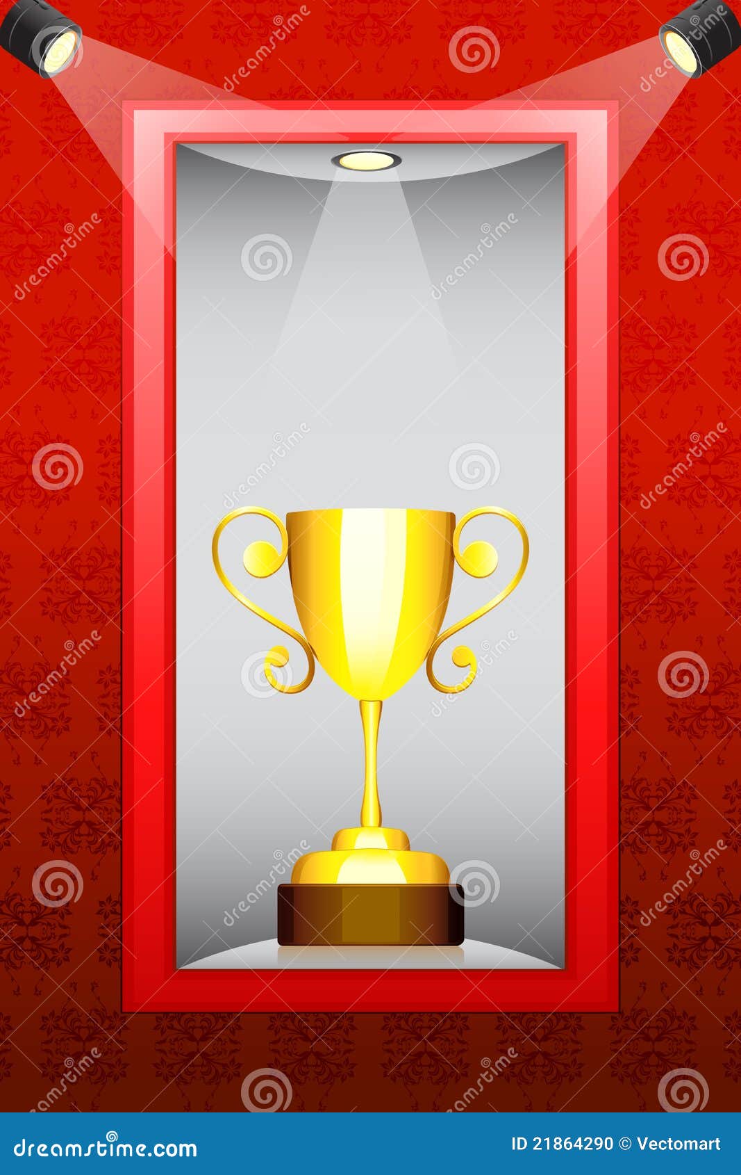 Trophy in Display stock vector. Illustration of award - 21864290