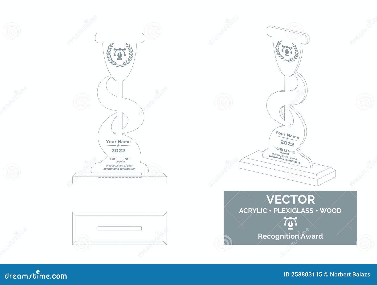 Trophy Vector Template. stock vector. Illustration of customizable ...