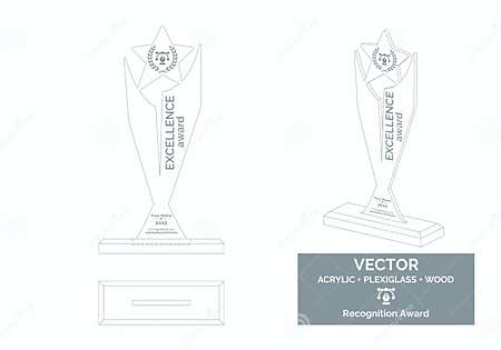 Trophy Vector Template. Trophy Distinction Award. Recognition Trophy ...