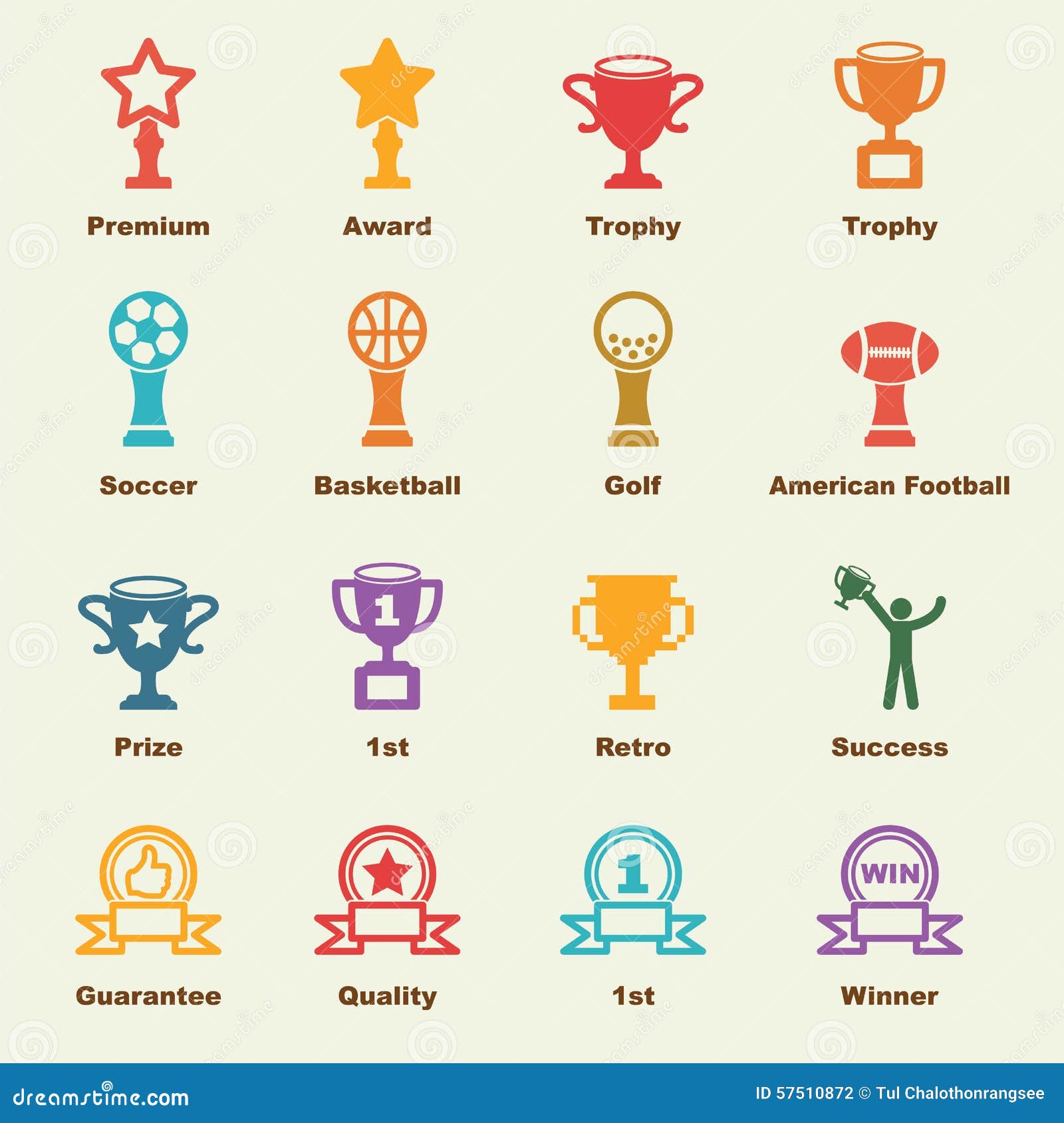 Trophy elements stock vector. Illustration of award, champion - 57510872